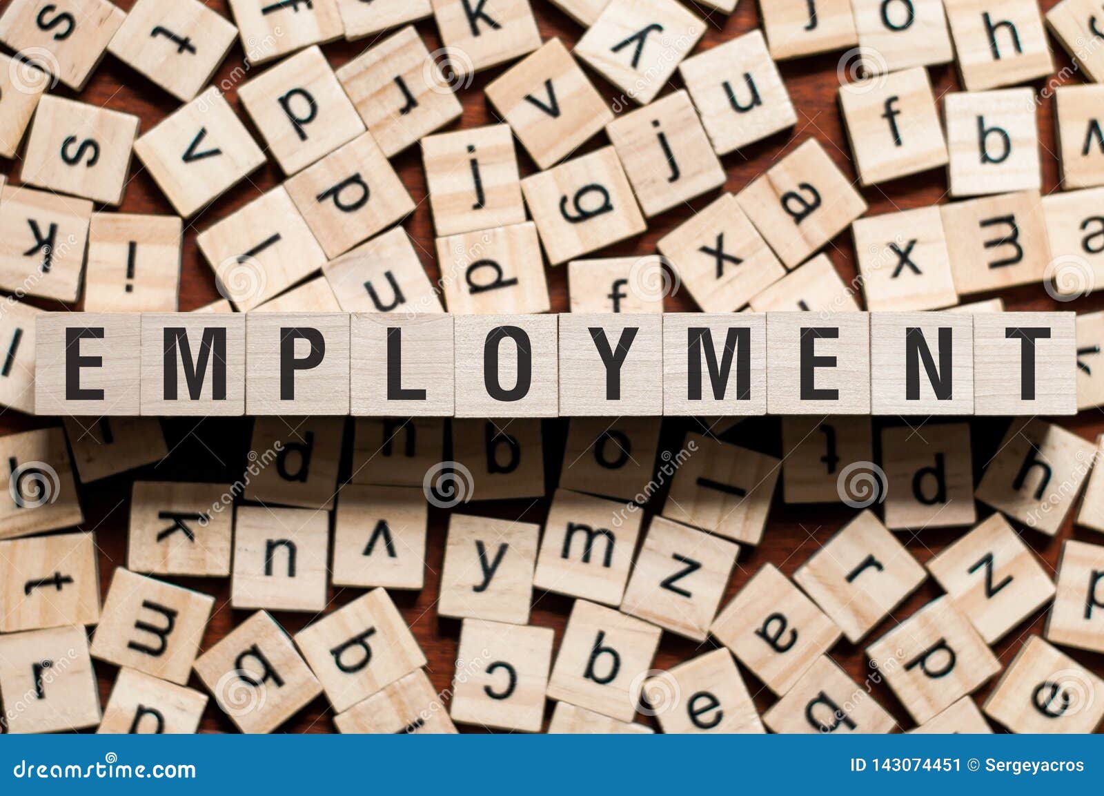 Employment word concept stock image. Image of concept - 143074451