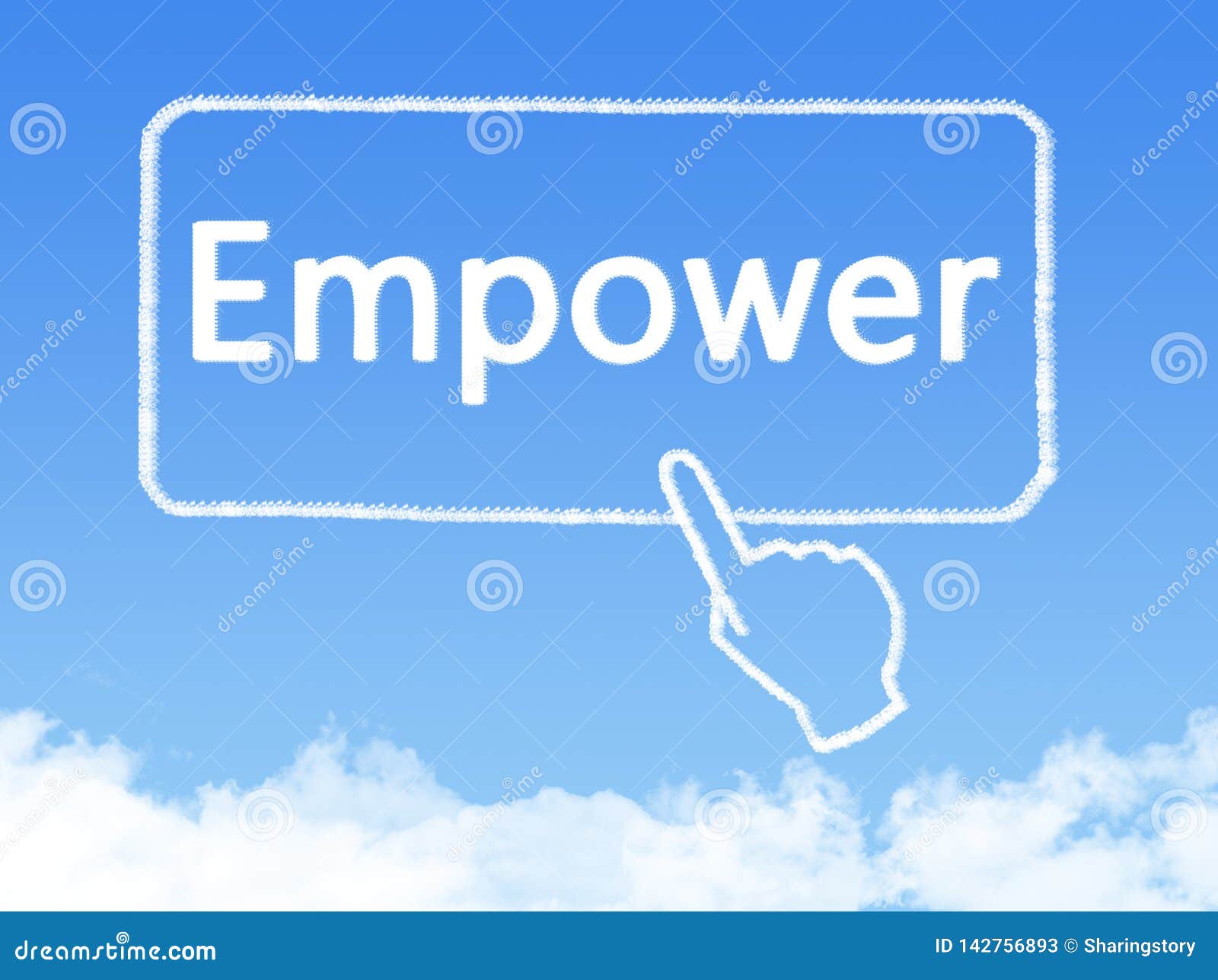 Empower Message Cloud Shape Stock Illustration - Illustration of ...