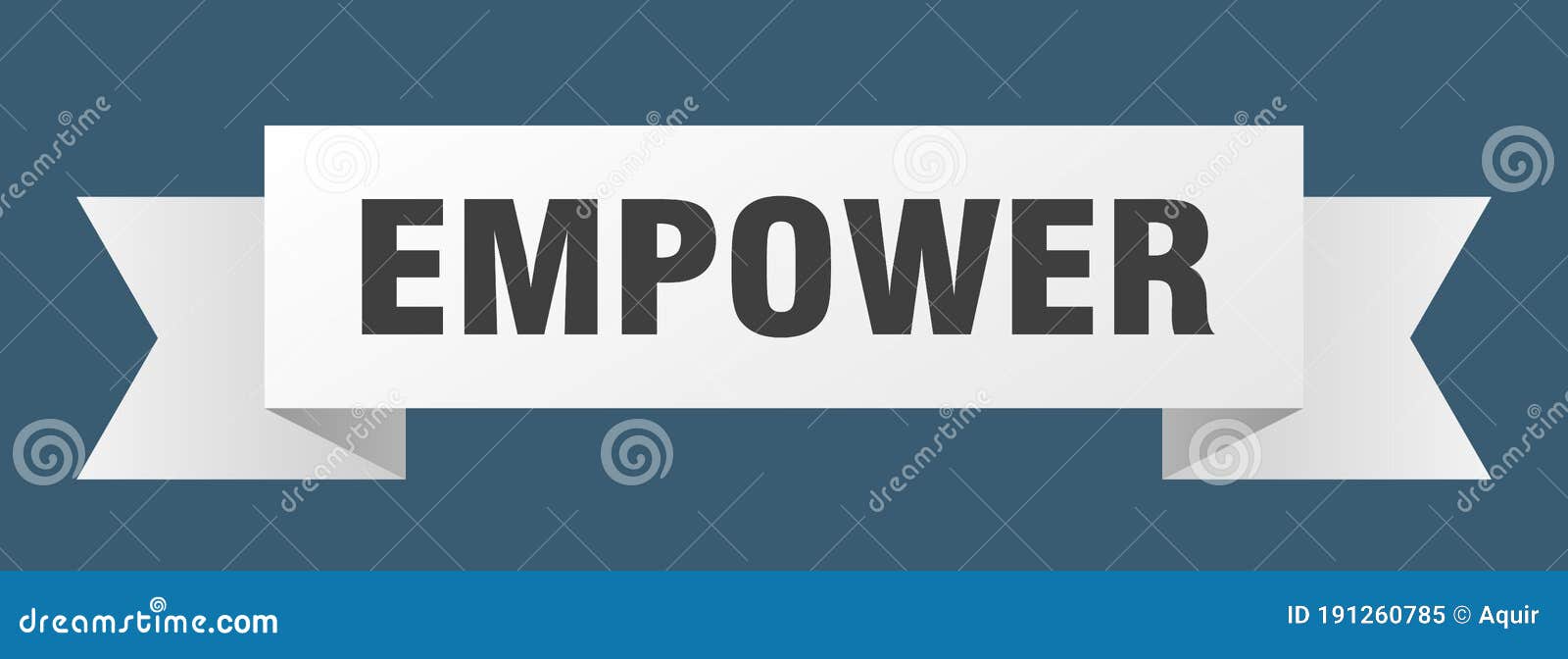 Empower ribbon. stock vector. Illustration of seal, vignette - 191260785