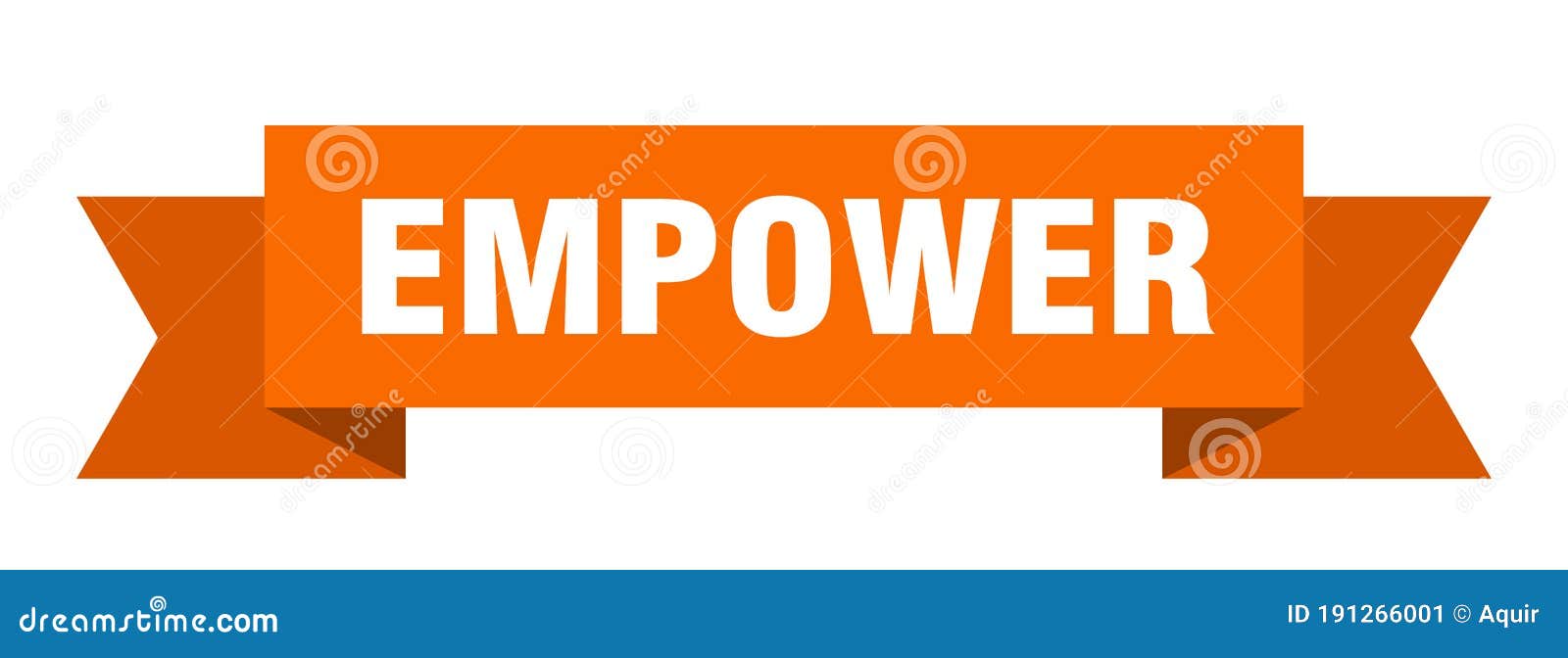 Empower ribbon. stock vector. Illustration of flat, empower - 191266001