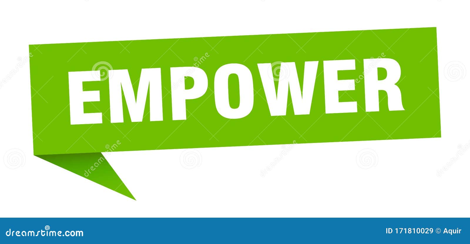 Empower Speech Bubble. Empower Ribbon Sign Stock Vector - Illustration ...