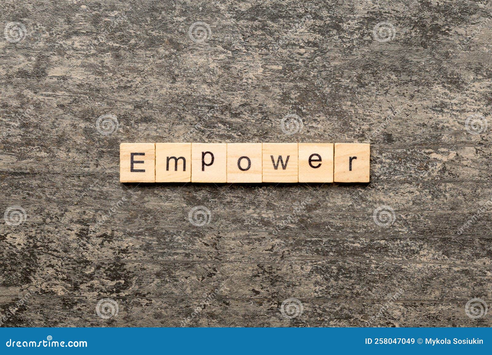 Empower Word Written on Wood Block. Empower Text on Table, Concept ...