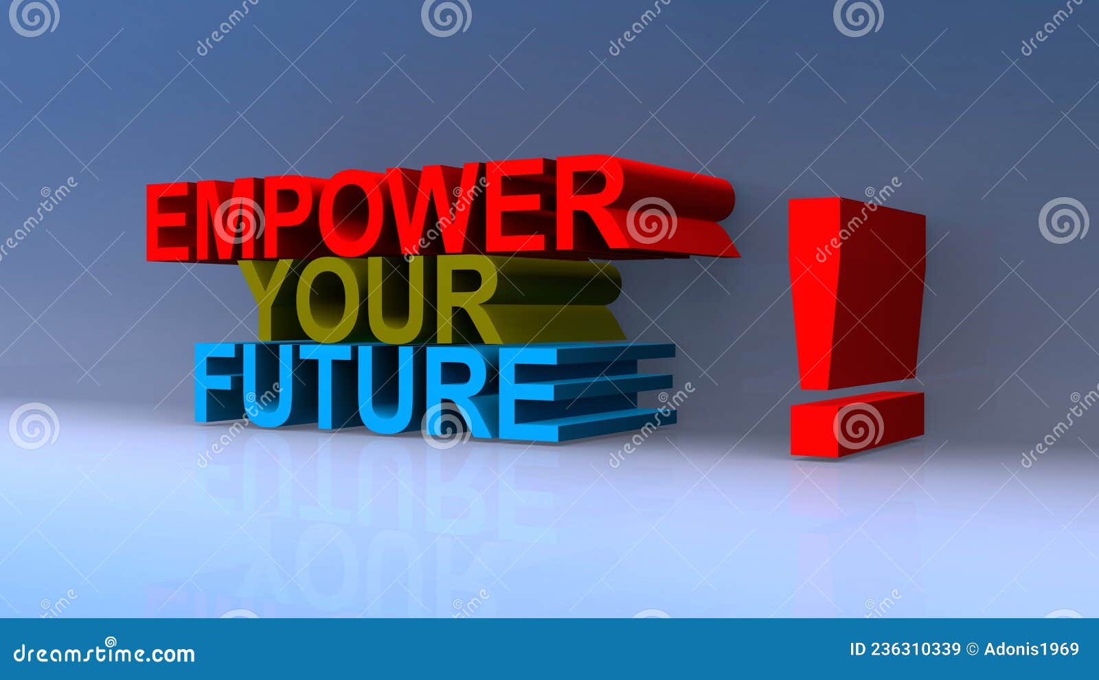 Empower Your Future on Blue Stock Illustration - Illustration of ...
