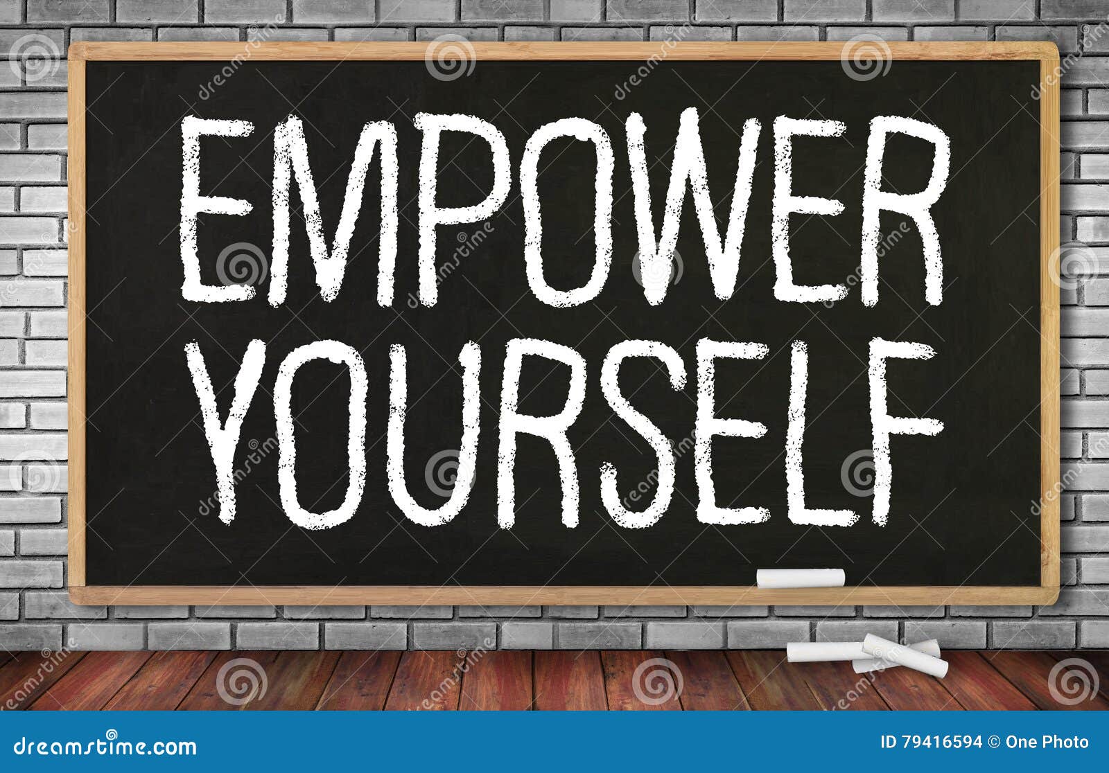 EMPOWER YOURSELF Businessman Working at Office Desk and Using a Stock ...