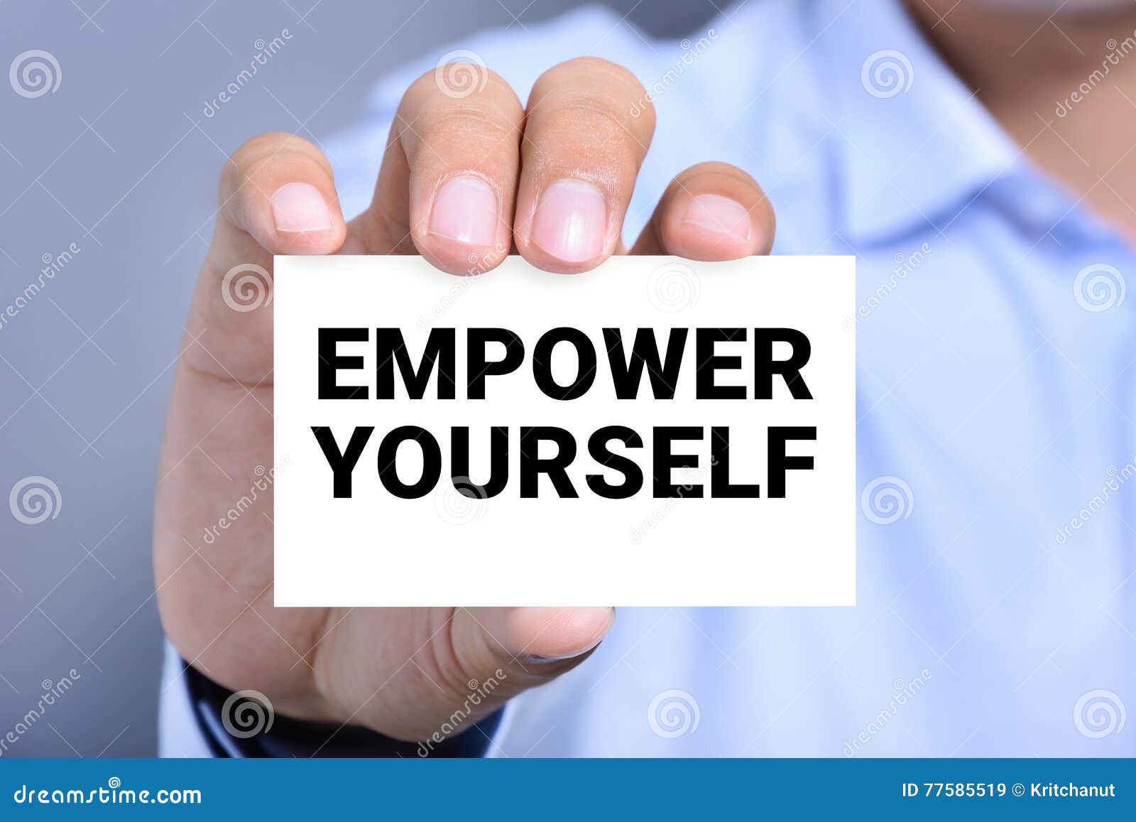 EMPOWER YOURSELF Message on the Card Stock Image - Image of mentoring ...
