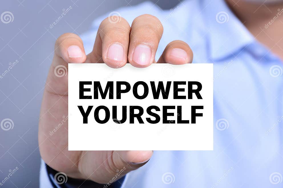 EMPOWER YOURSELF Message on the Card Stock Image - Image of mentoring ...