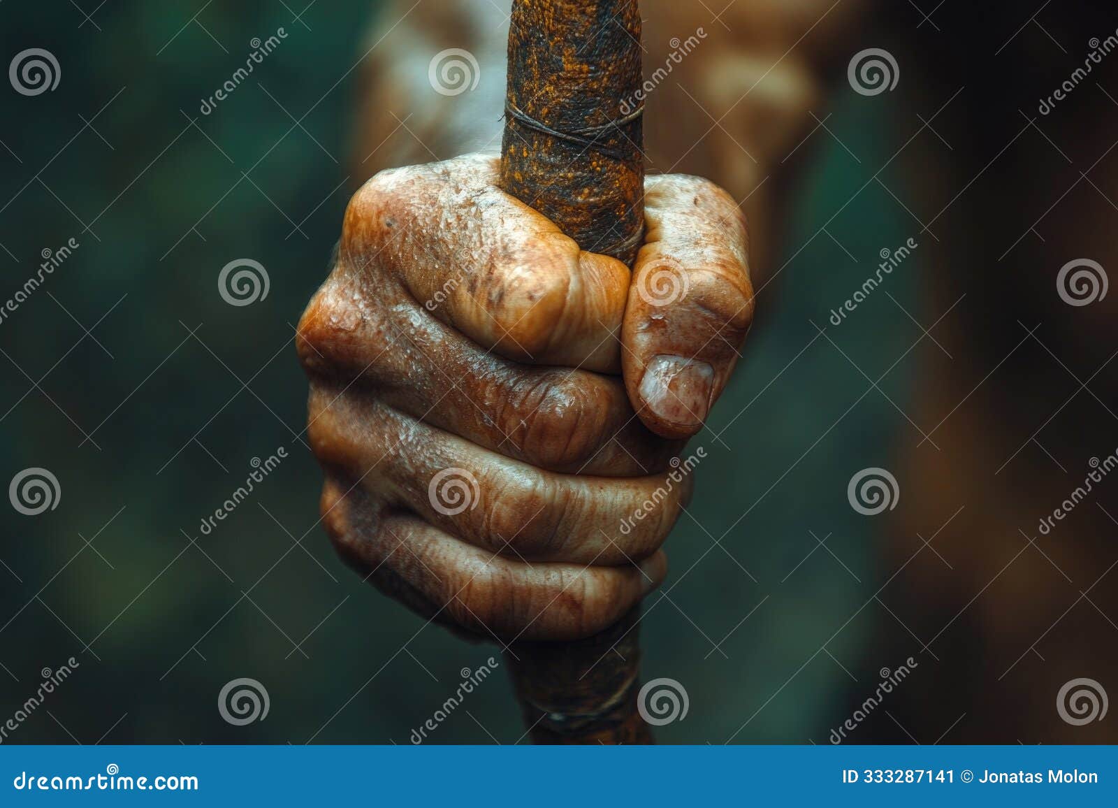 Empowered Grip: the Human Hand Elevates an Arrow of Stock Illustration ...