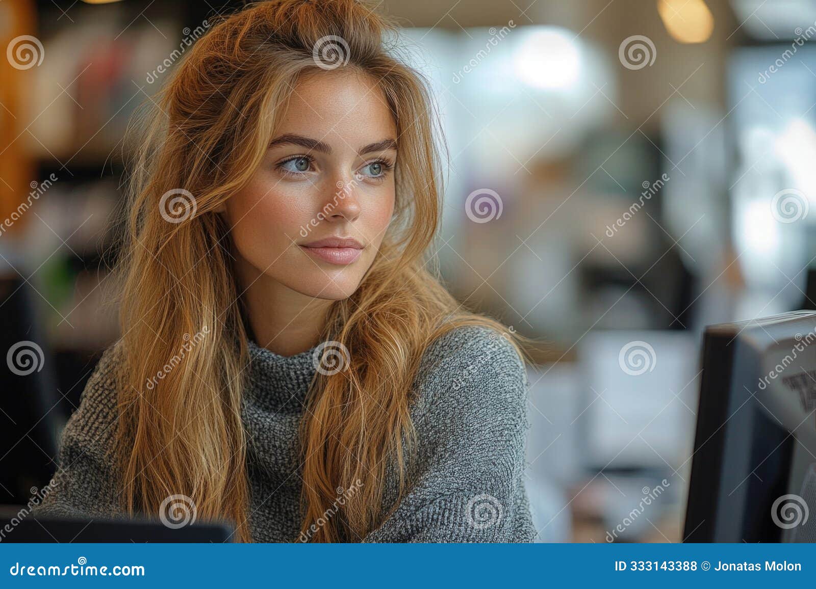 Empowered and Productive: a Woman with Perfect Posture Thriving in ...