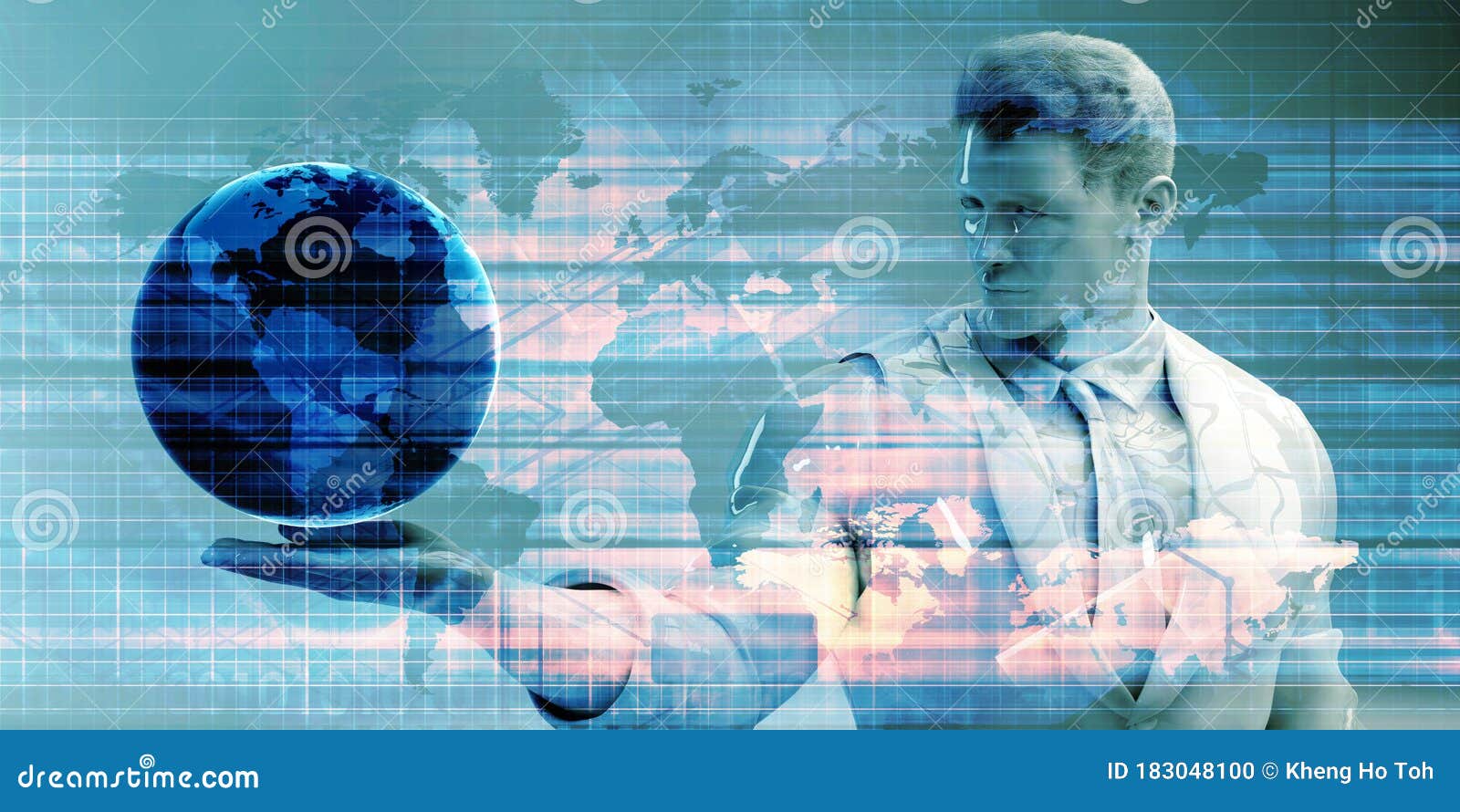 Empowered by Technology stock illustration. Illustration of monitor ...