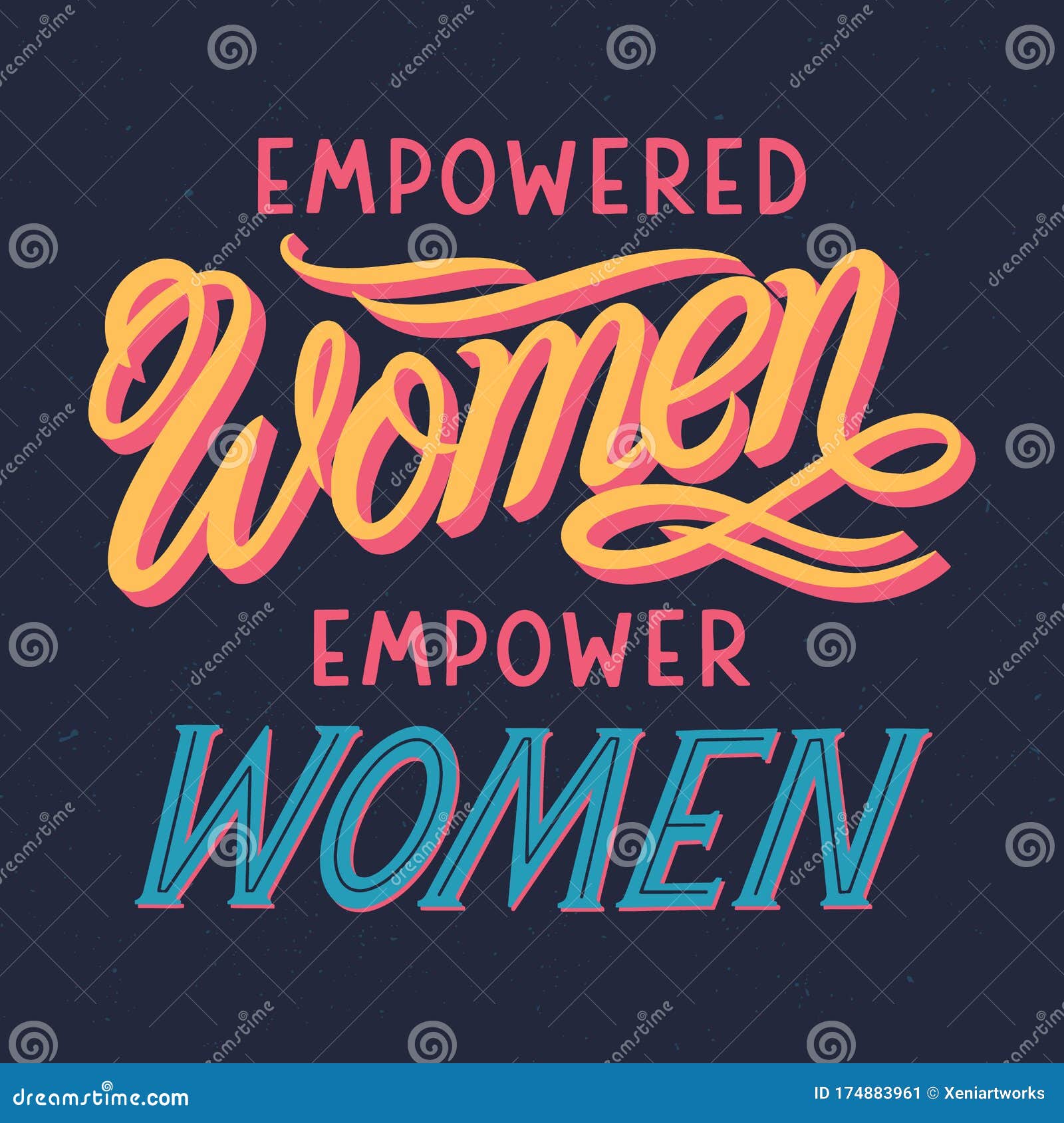 Empowered Women Empower Women Vector Illustration Stock Vector