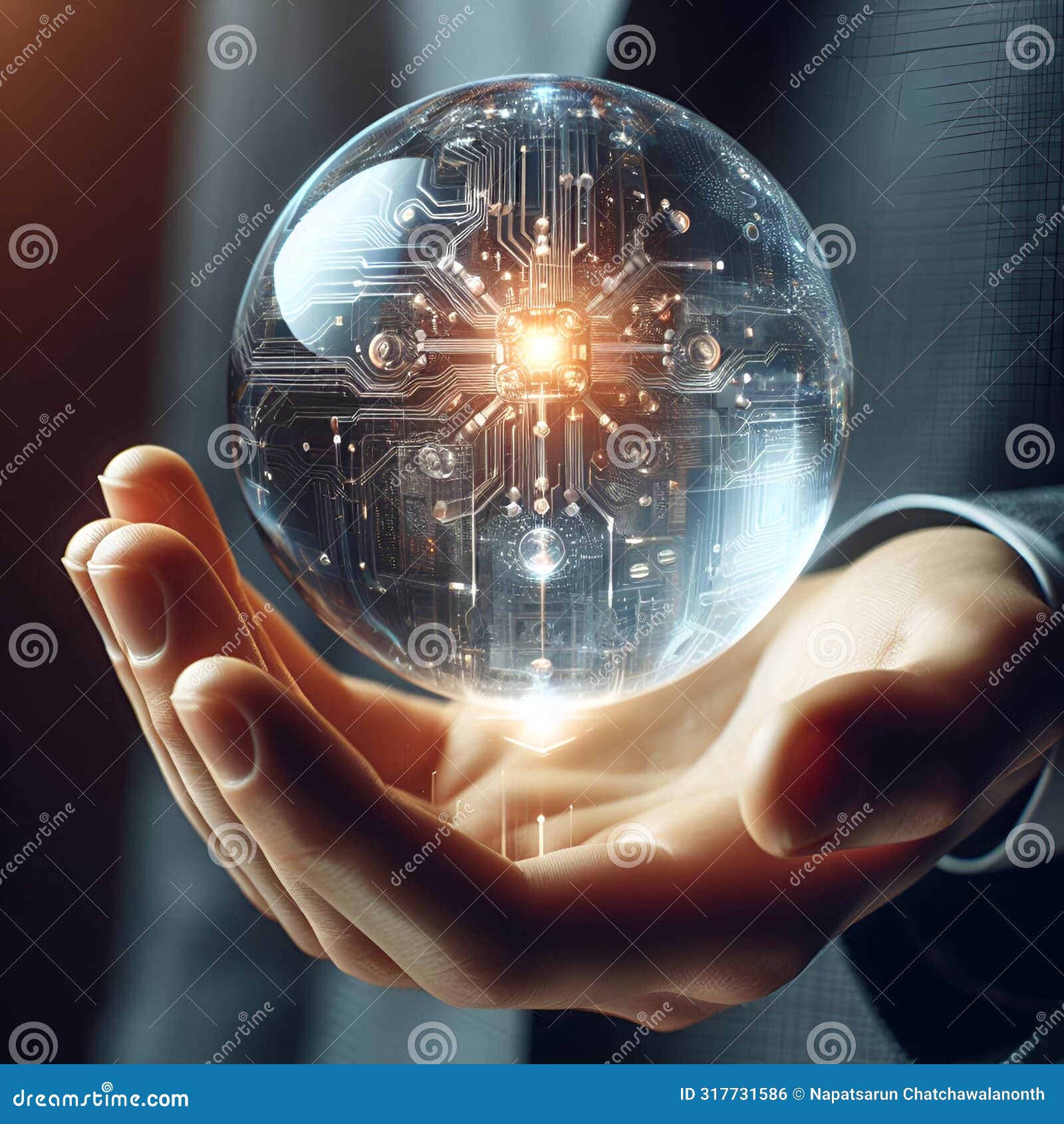 Empowering Innovation: the High-Tech World in Your Hands. Stock ...