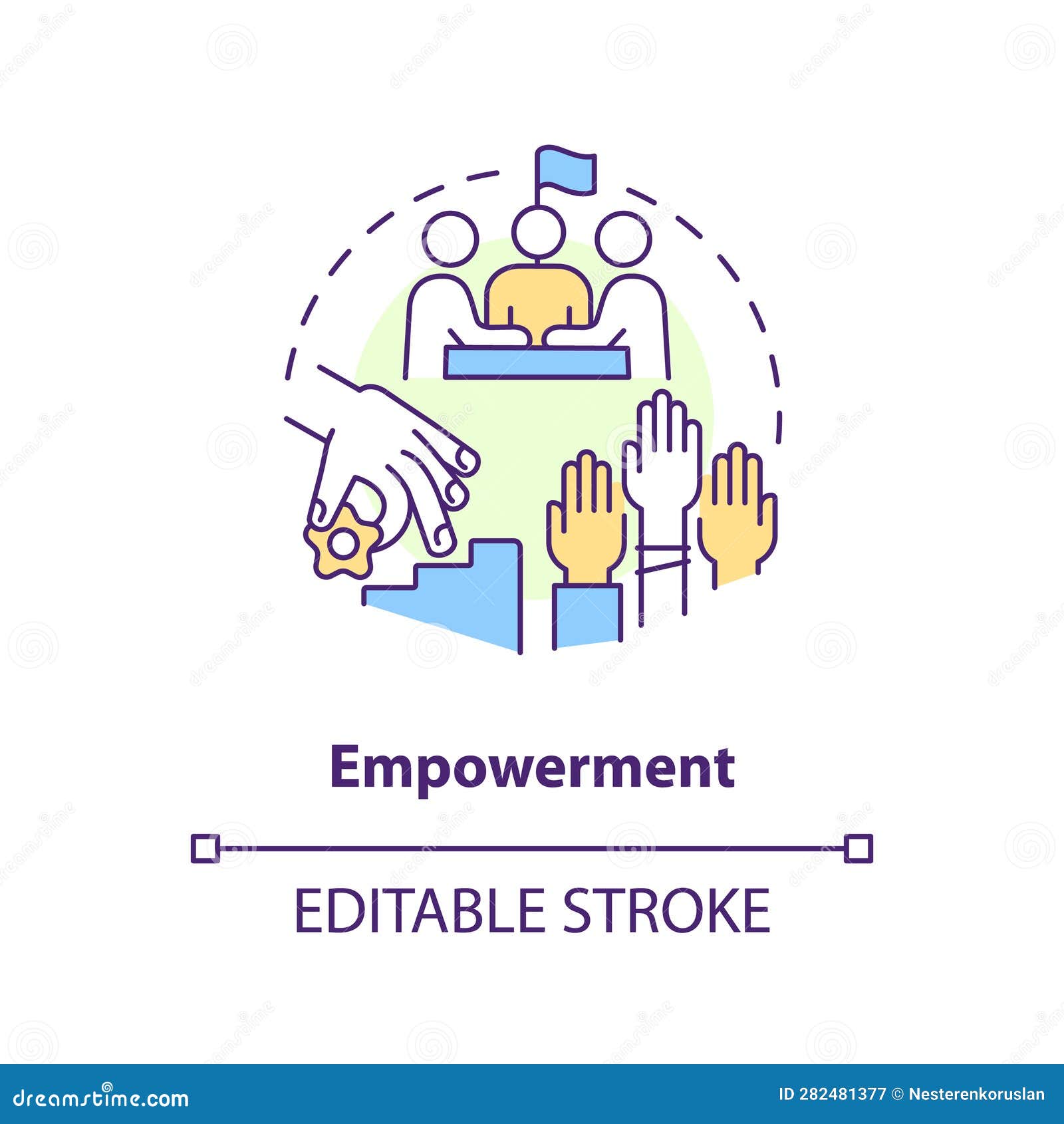 Empowerment concept icon stock vector. Illustration of activity - 282481377