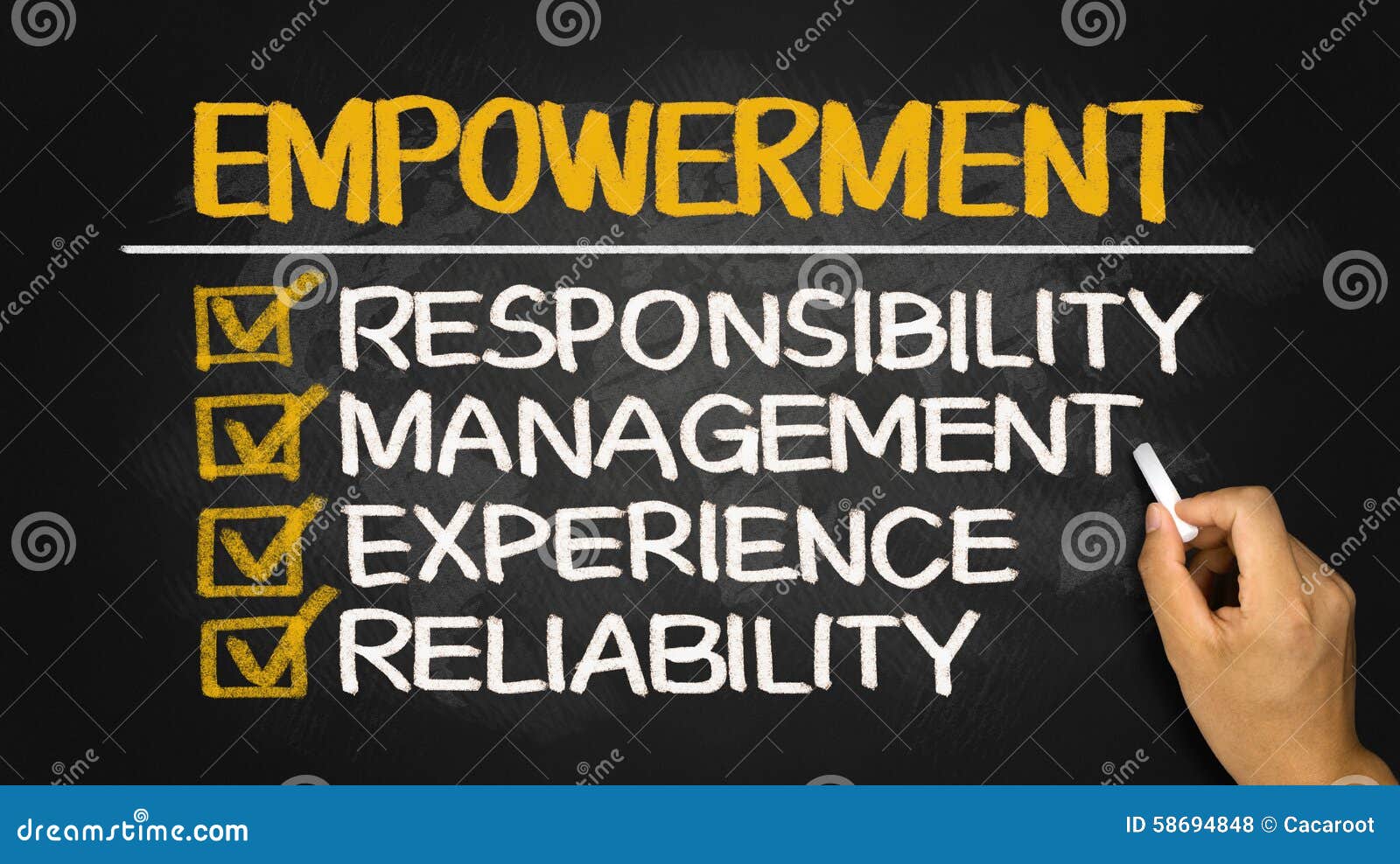Empowerment Concept: Responsibility Management Experience Reliab Stock ...
