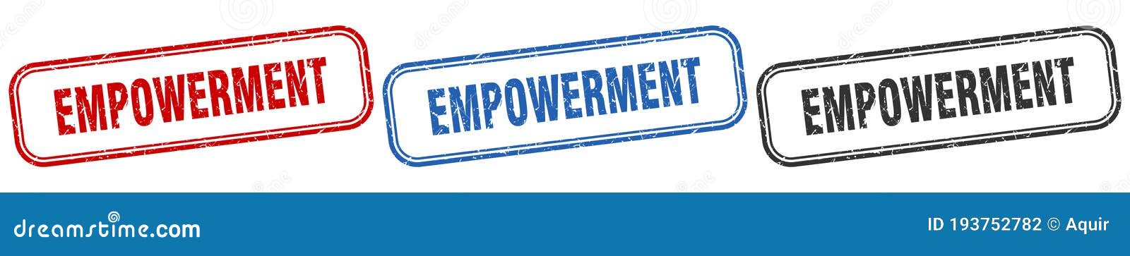 Empowerment Square Isolated Sign Set. Empowerment Stamp Stock Vector ...