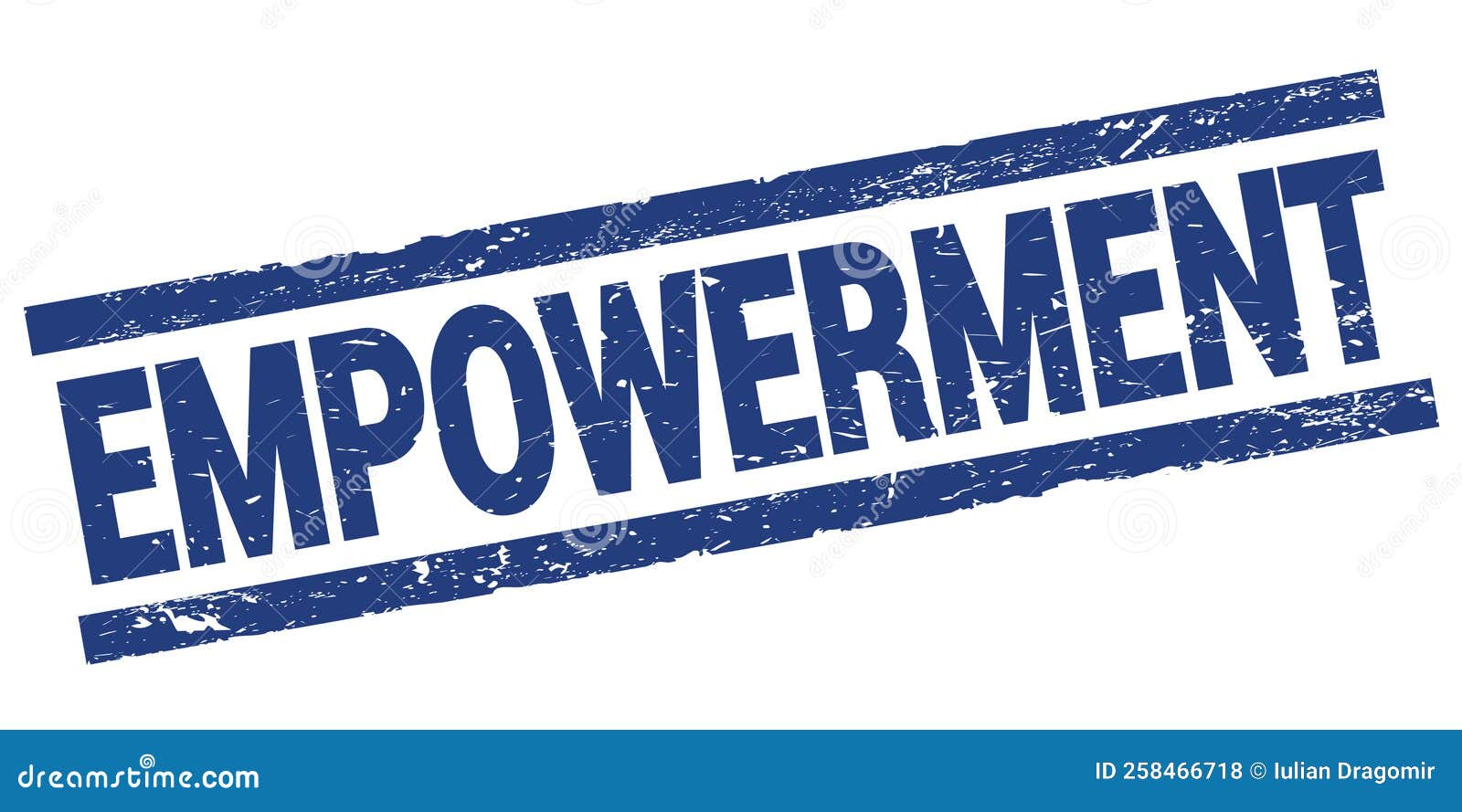 EMPOWERMENT Text on Blue Rectangle Stamp Sign Stock Illustration ...
