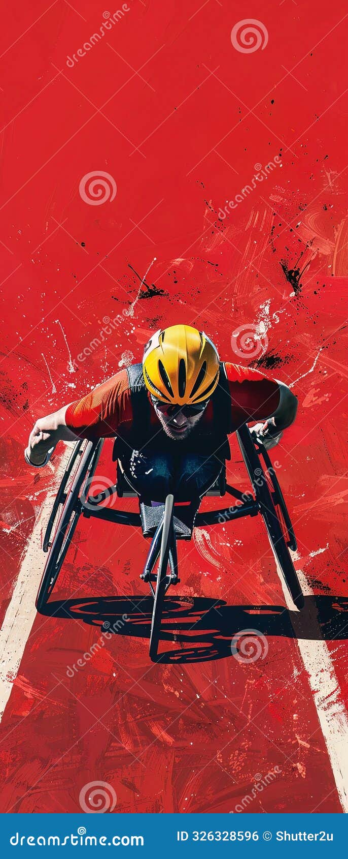 Empowerment on the Track Wheelchairbound Sprinter Symbol of Relentless ...
