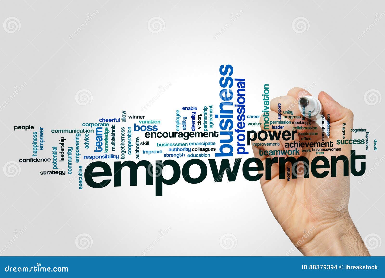 Empowerment word cloud stock photo. Image of improvement - 88379394