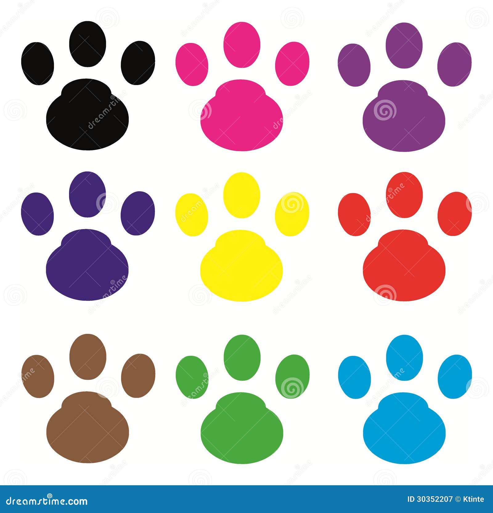 Empreinte de pas de chat illustration de vecteur. Illustration du grace ...