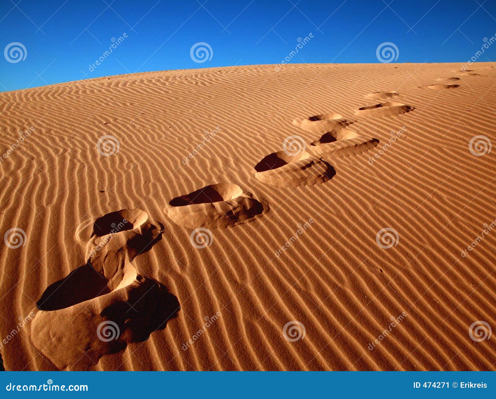 Empreintes De Pas Dans Le Sable Image stock - Image of impressions ...