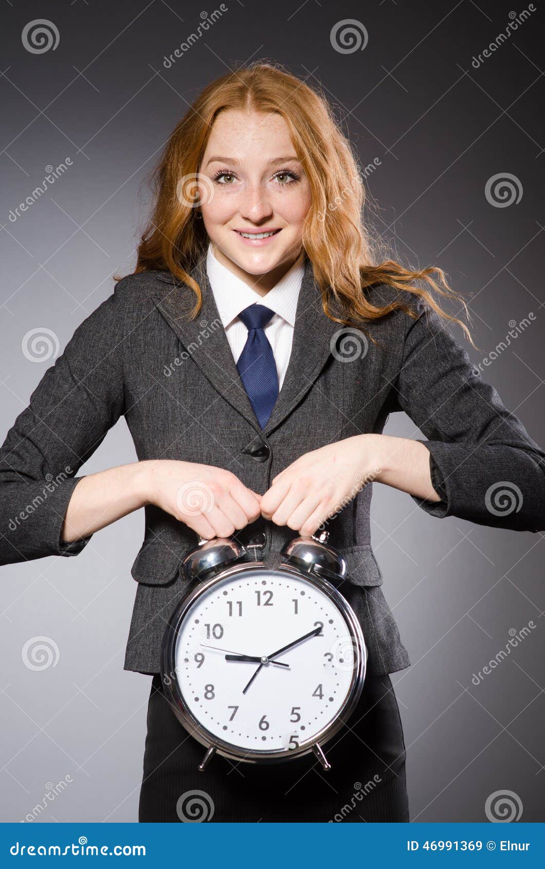 Empresaria Con El Reloj Que Es Atrasado Imagen de archivo - Imagen de ...