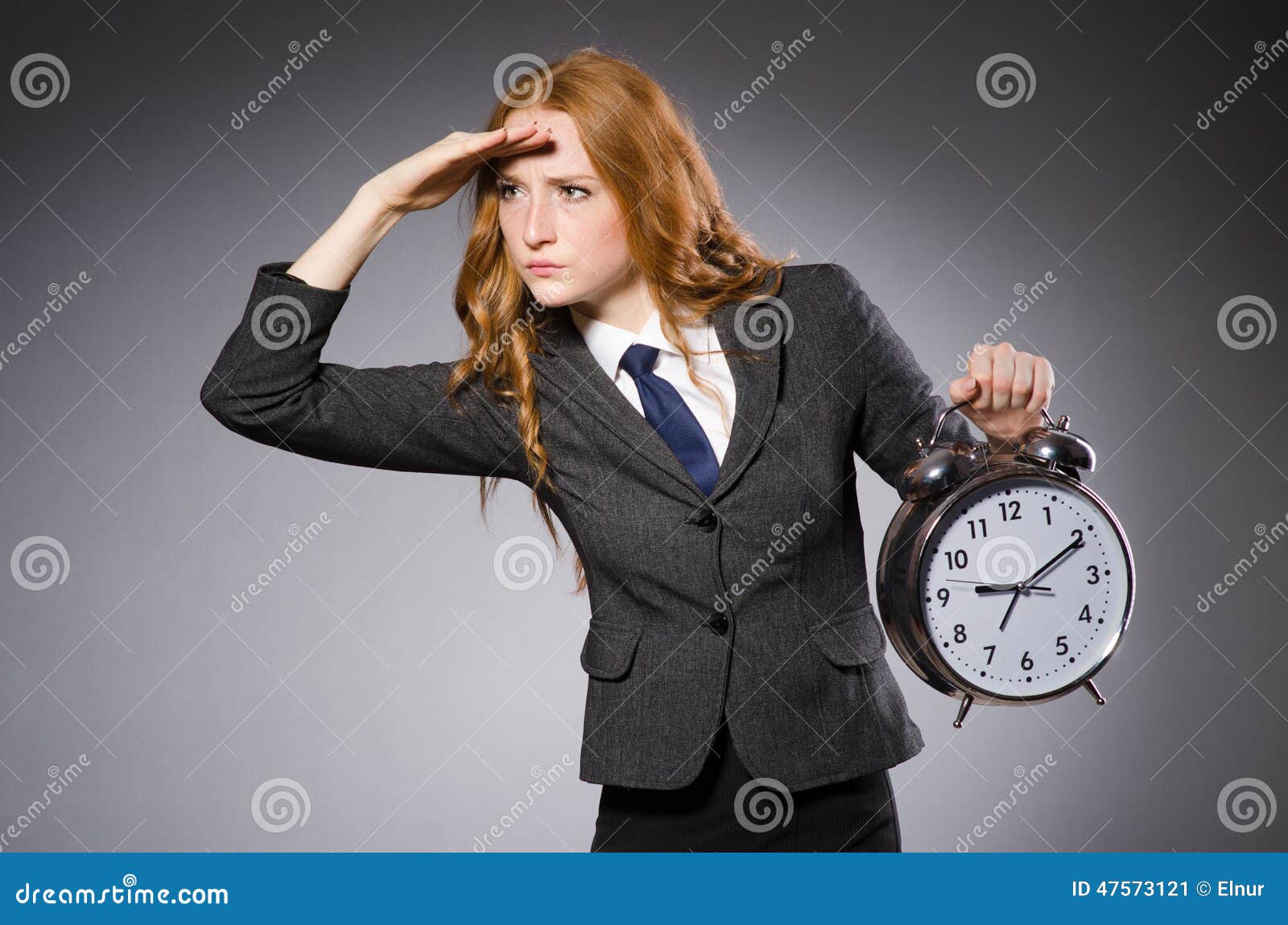 Empresaria Con El Reloj Que Es Atrasado Imagen de archivo - Imagen de ...