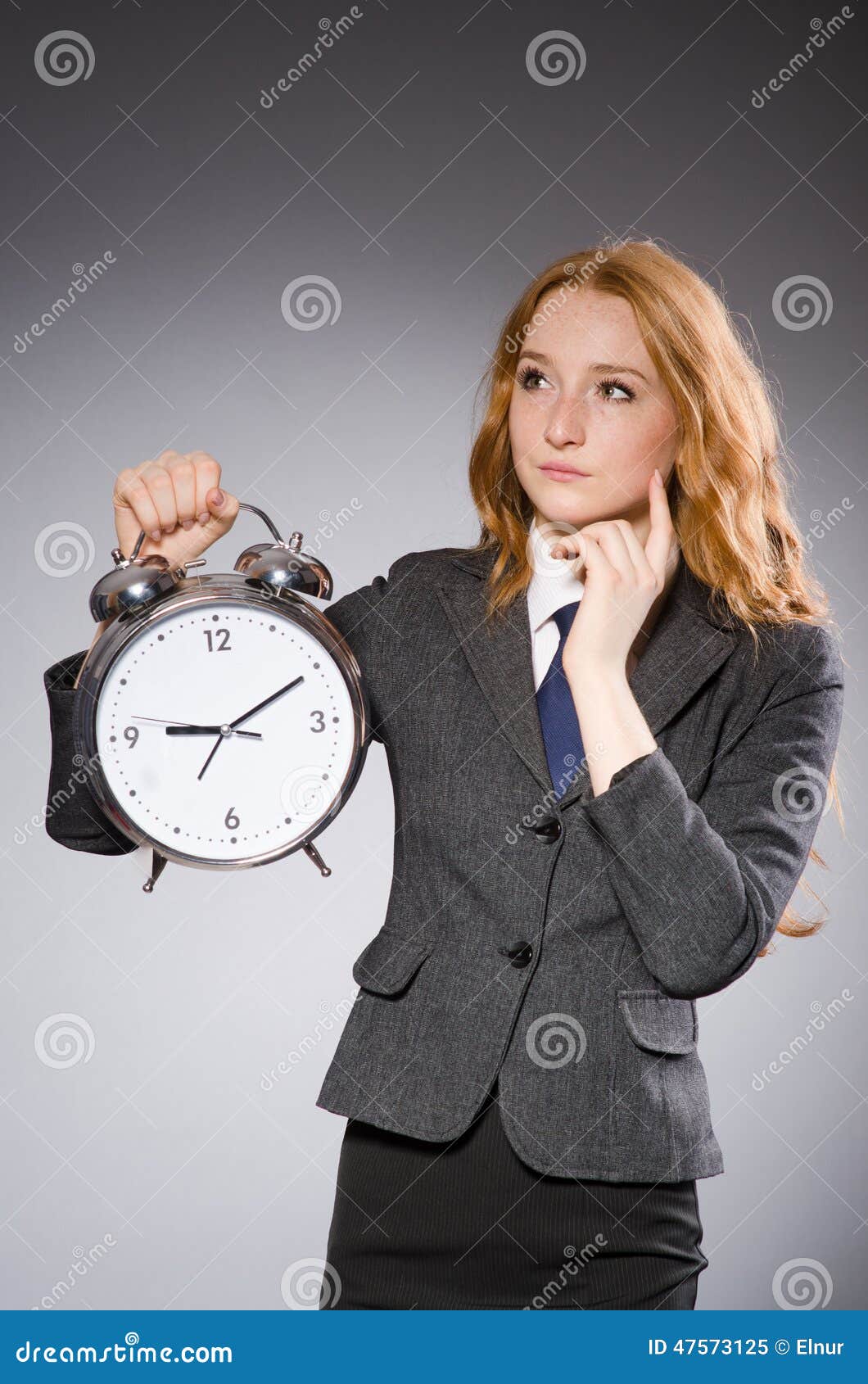 Empresaria Con El Reloj Que Es Atrasado Imagen de archivo - Imagen de ...