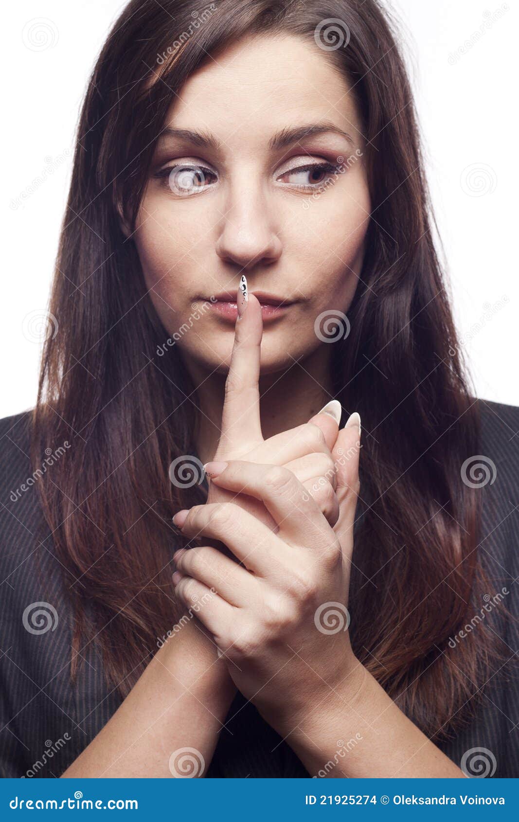 Empresaria que dice el shh foto de archivo. Imagen de humano - 21925274