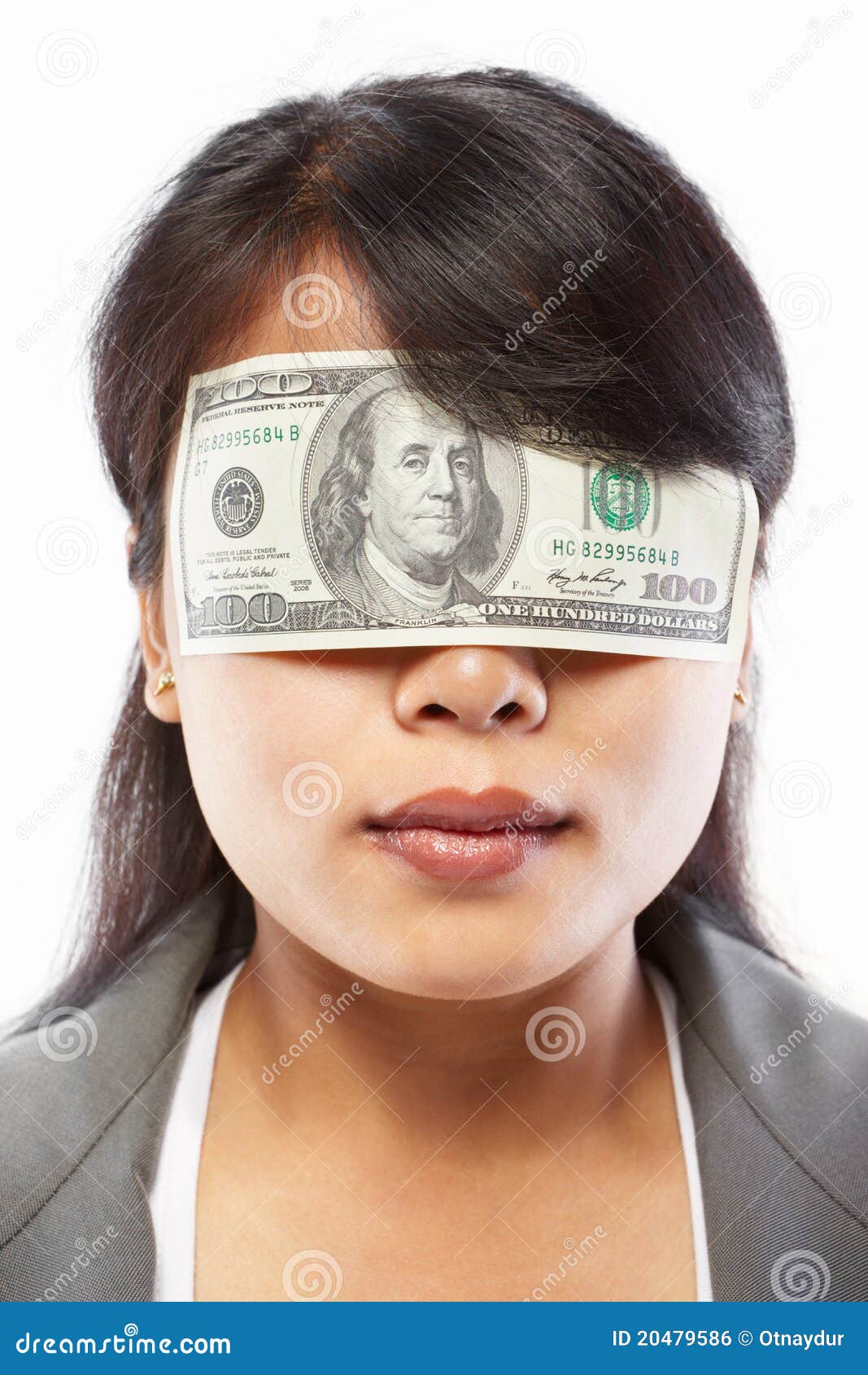 Empresaria Que Es Cegada Con El Dinero Foto de archivo - Imagen de ...