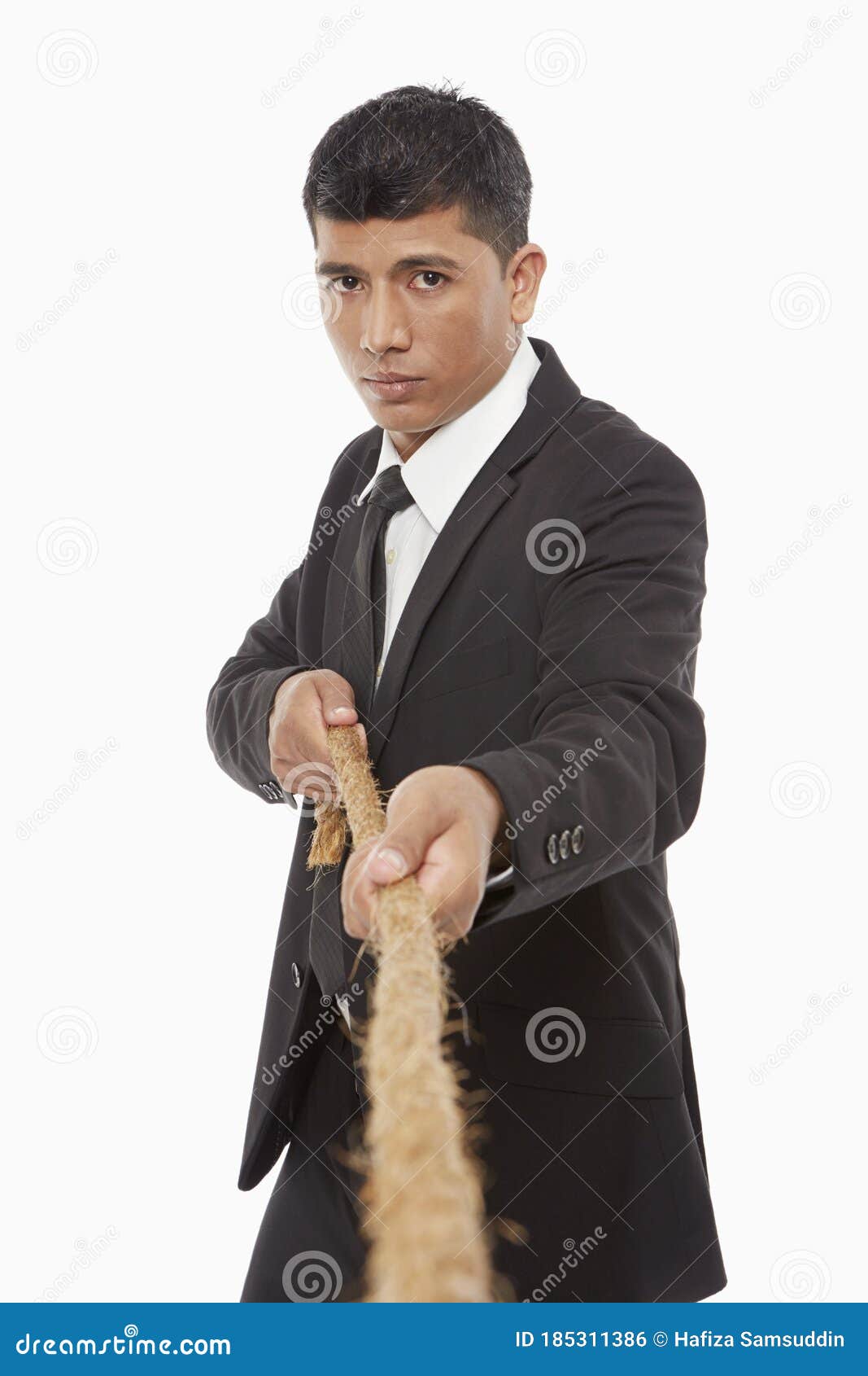 Empresario Tirando De Una Cuerda Foto de archivo - Imagen de persona ...