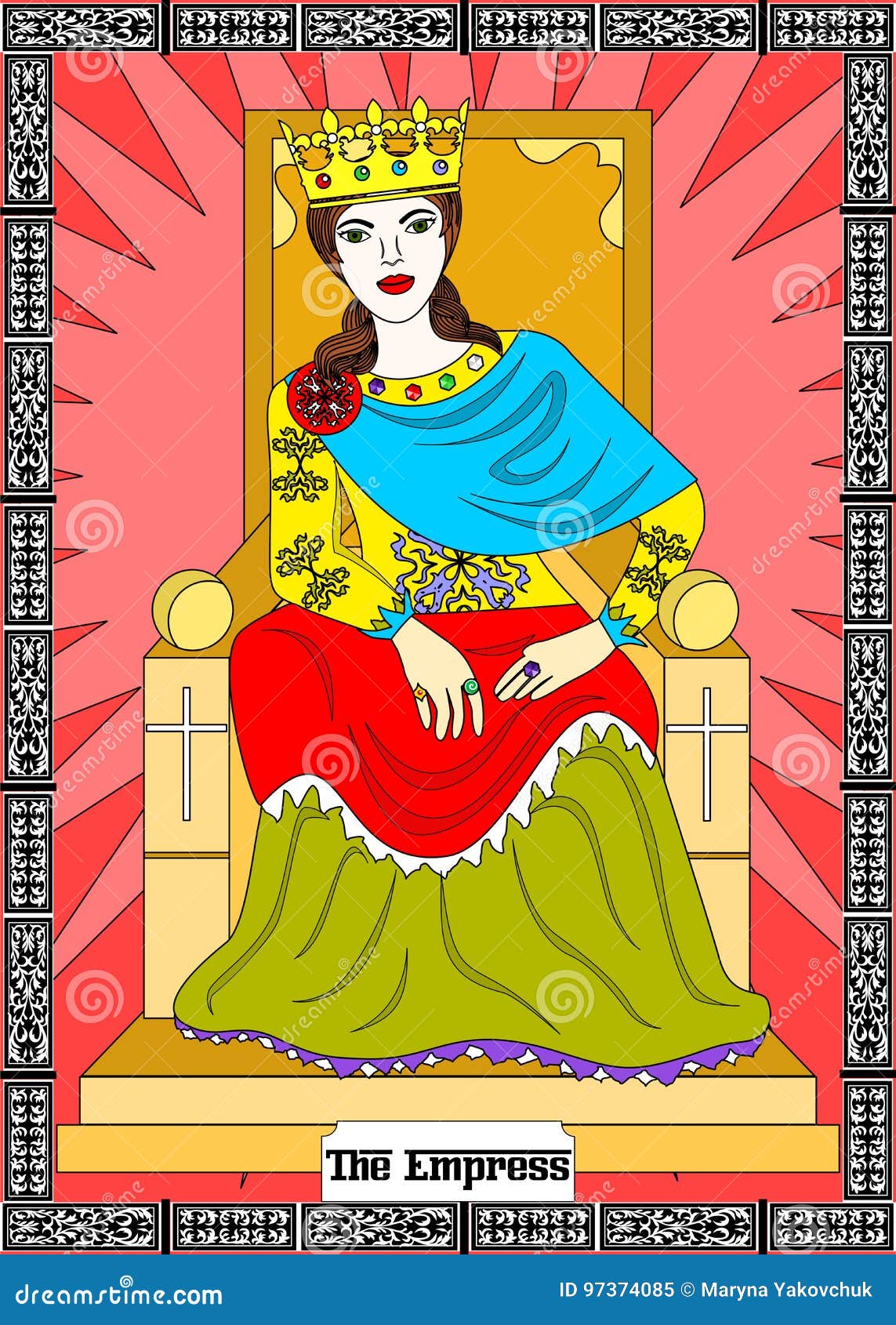 The Empress Card Cartoon Vector | CartoonDealer.com #209477449