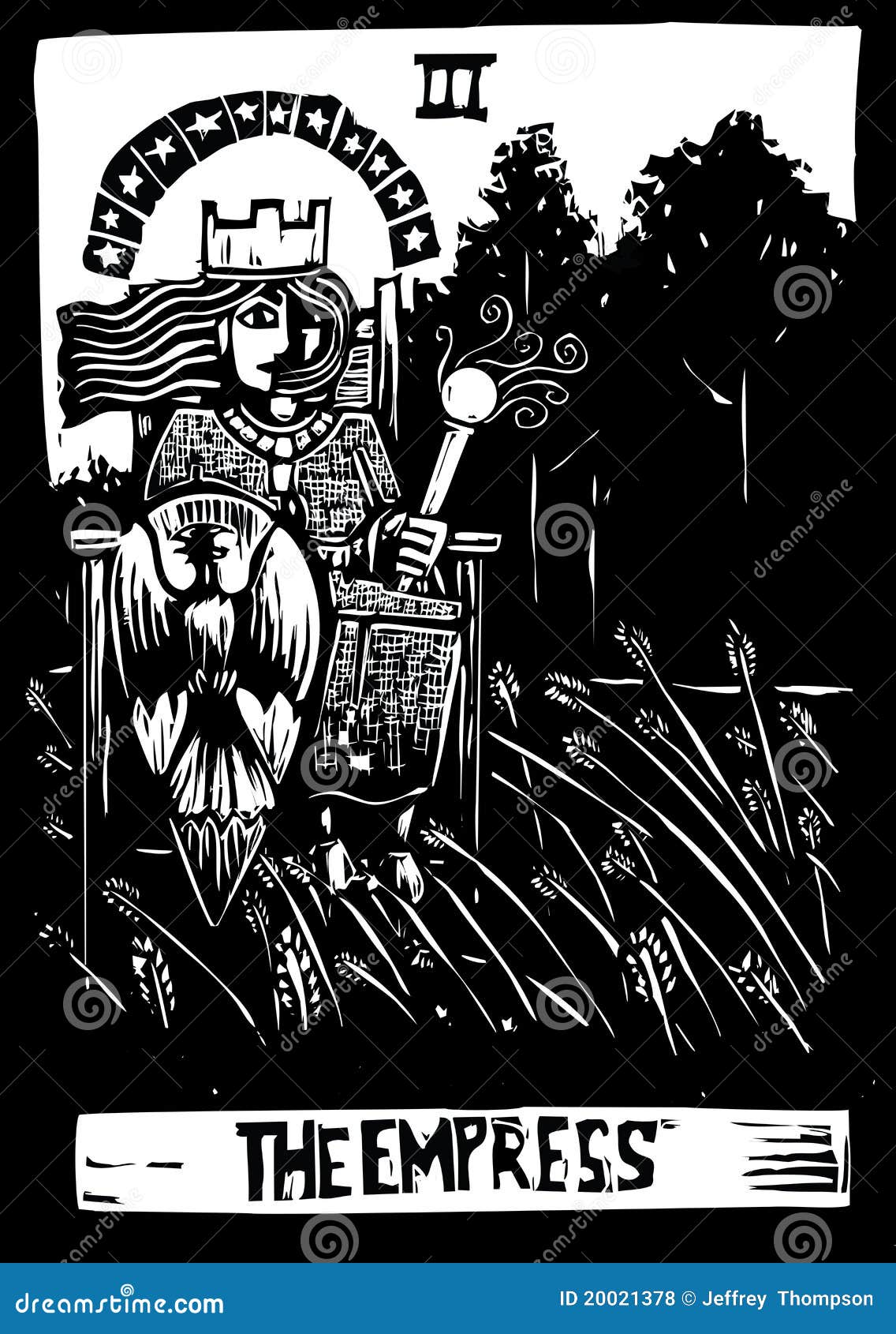 Empress Tarot Card stock vector. Illustration of royalty - 20021378