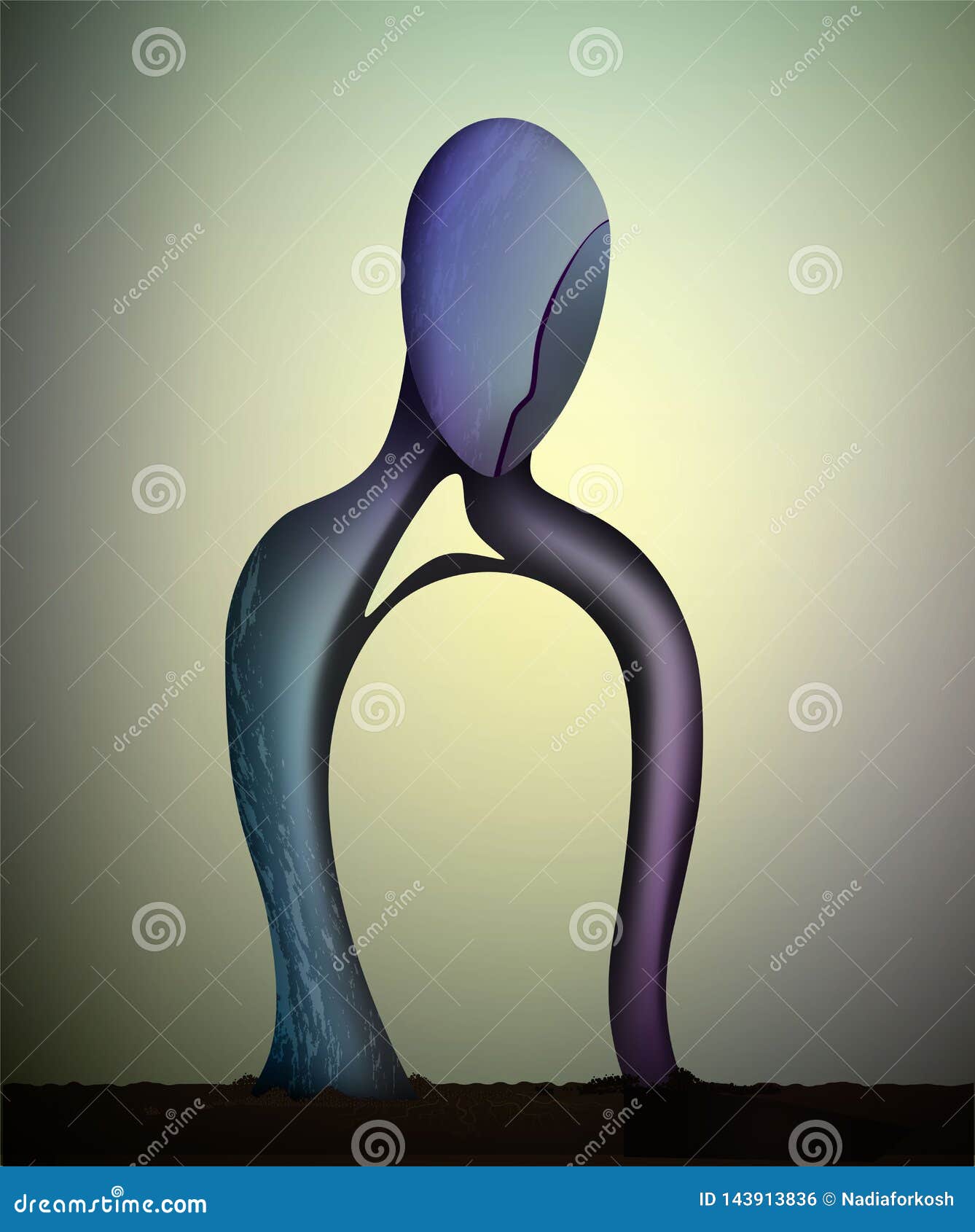 Emptiness Inside, Color and Soul Shape, Vector, Men Body Shape Empty ...