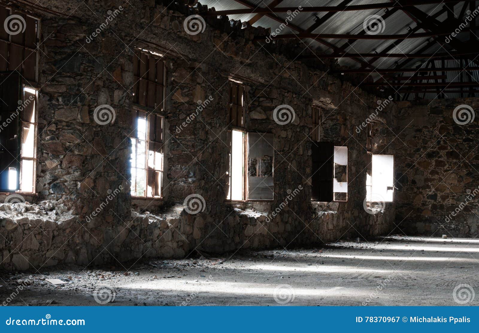 Empty Abandoned Creepy Hotel Room Stock Image - Image of house, inside ...