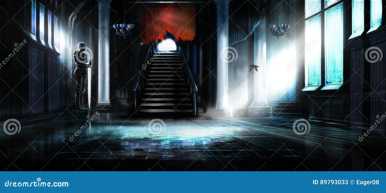 Empty Abandoned Hall Castle Stock Illustrations – 165 Empty Abandoned ...