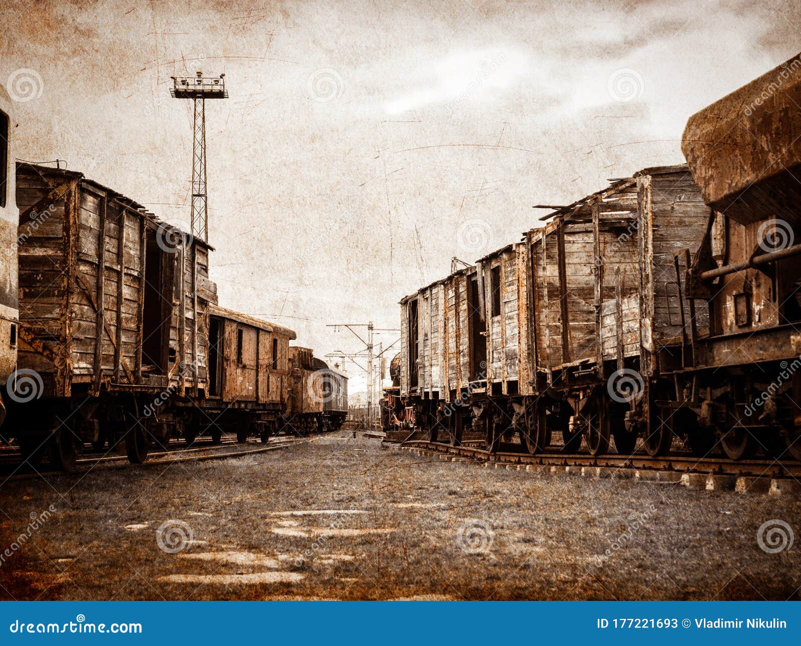 Empty Abandoned Soviet Train Cars at an Abandoned Stock Image - Image ...