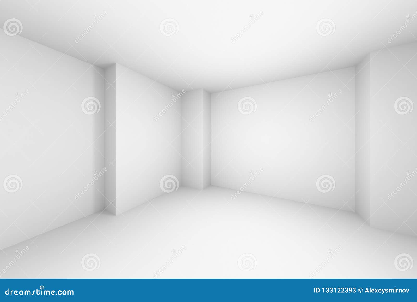 Empty Abstract White Room Simple Illustration Stock Illustration ...