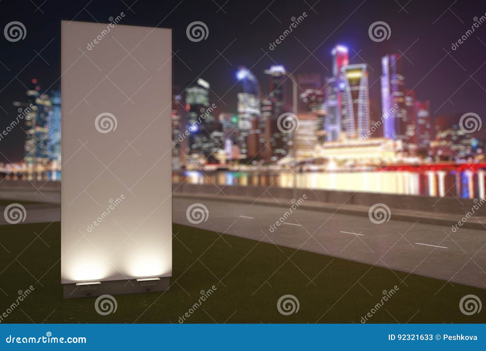 Empty ad banner stock illustration. Illustration of city - 92321633