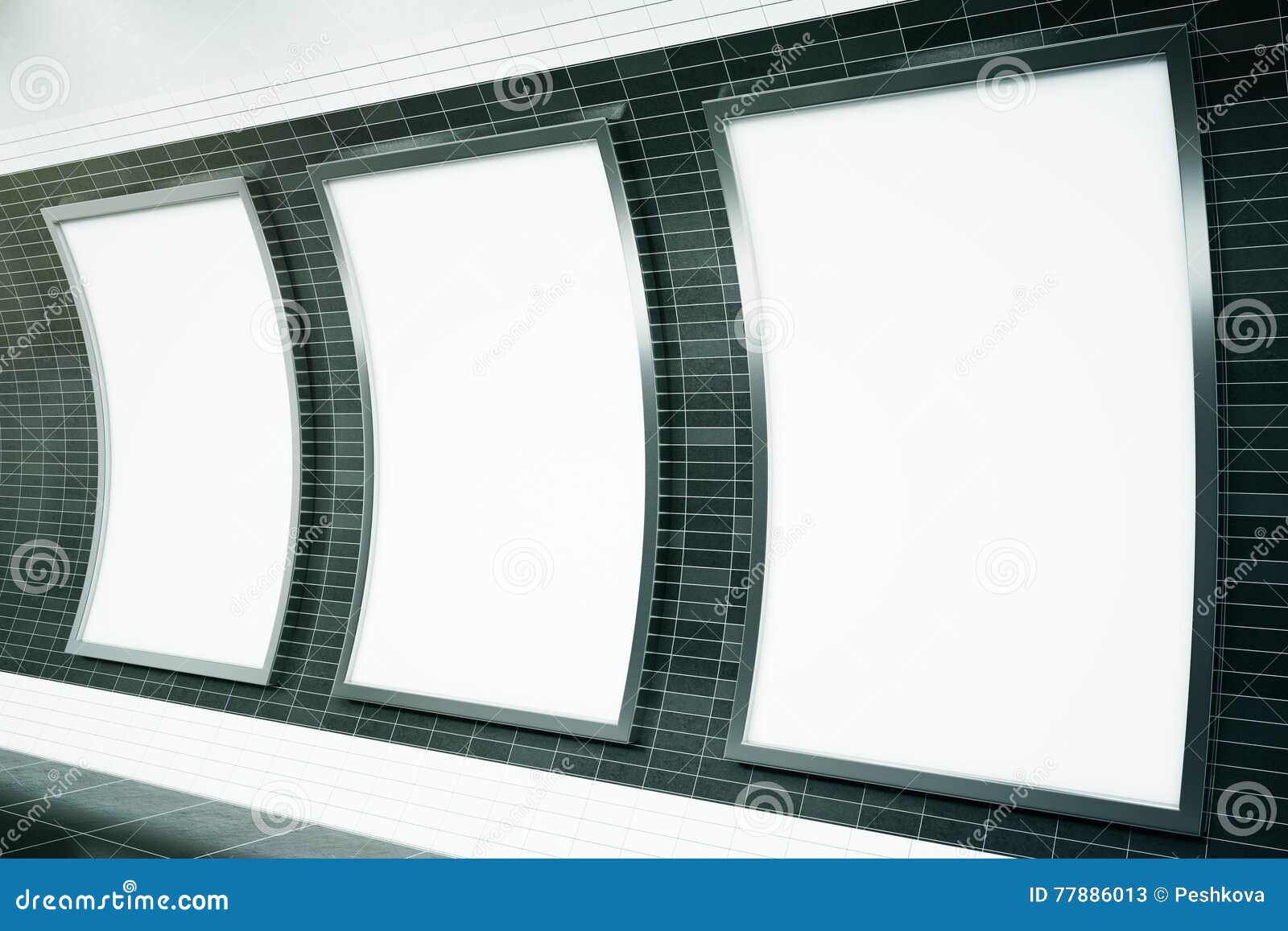 Empty ad posters side stock illustration. Illustration of inside - 77886013