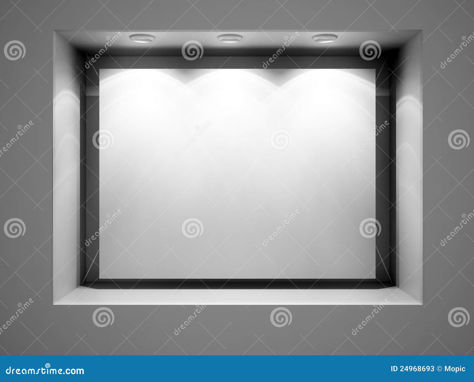 Empty Ad Space - Store Front Display Stock Illustration - Illustration ...