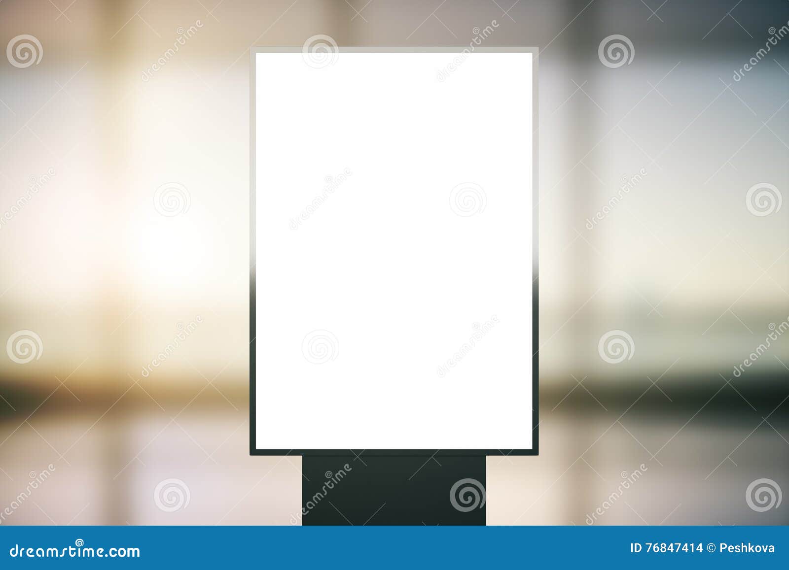 Empty ad stand stock illustration. Illustration of canvas - 76847414