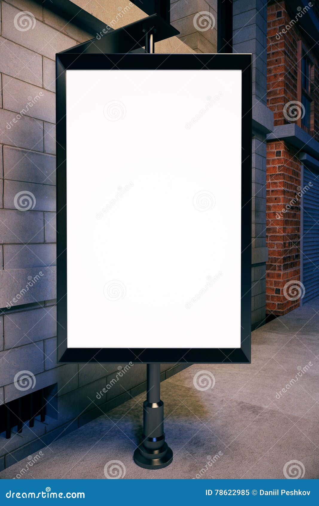 Empty ad stand stock illustration. Illustration of billboard - 78622985