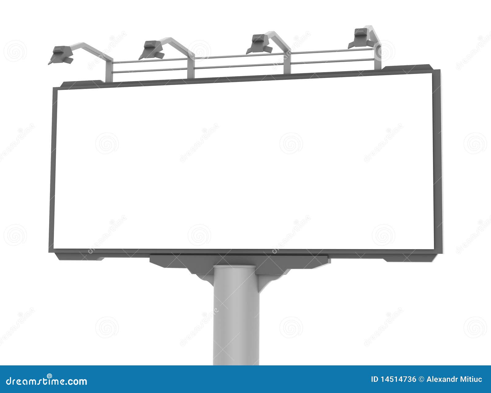Blank Hoarding, Advertising Panel, Billboard Placed At The Road Cartoon ...