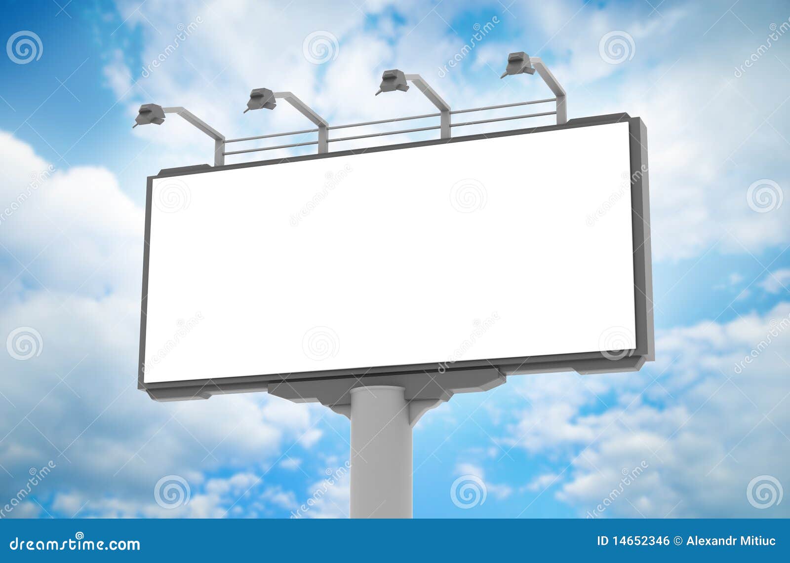 Blank Hoarding, Advertising Panel, Billboard Placed At The Road Cartoon ...
