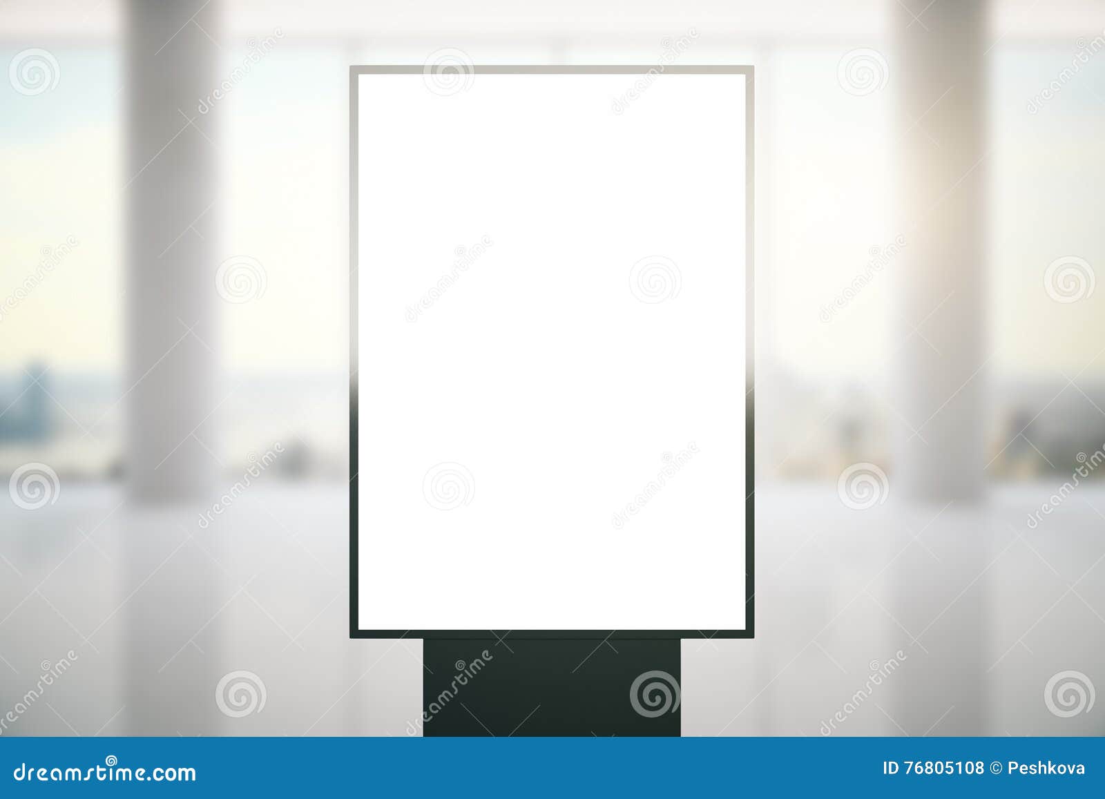 Empty advertisement stand stock illustration. Illustration of frontview ...