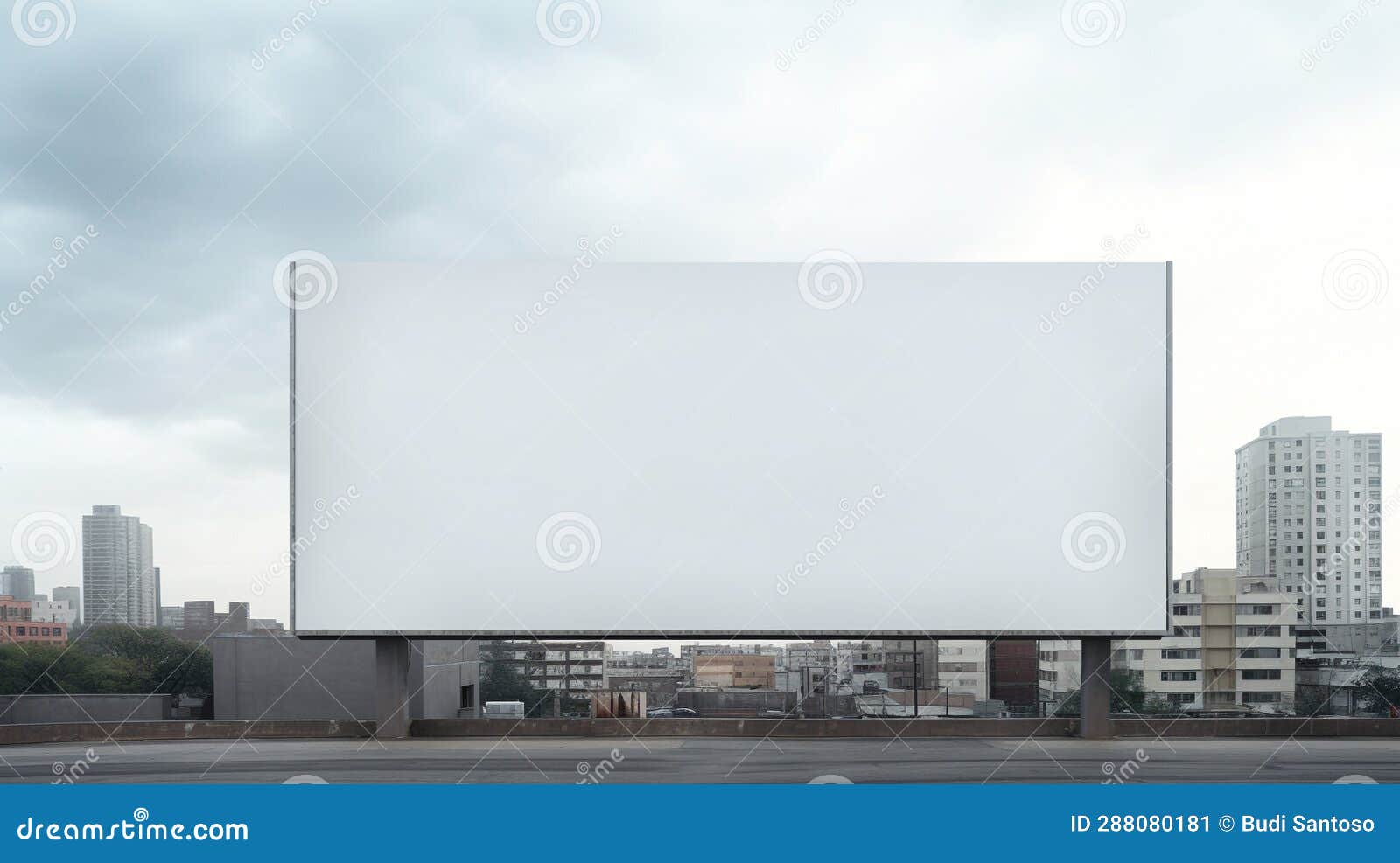 Empty Advertising Panel Generative AI Stock Illustration - Illustration ...