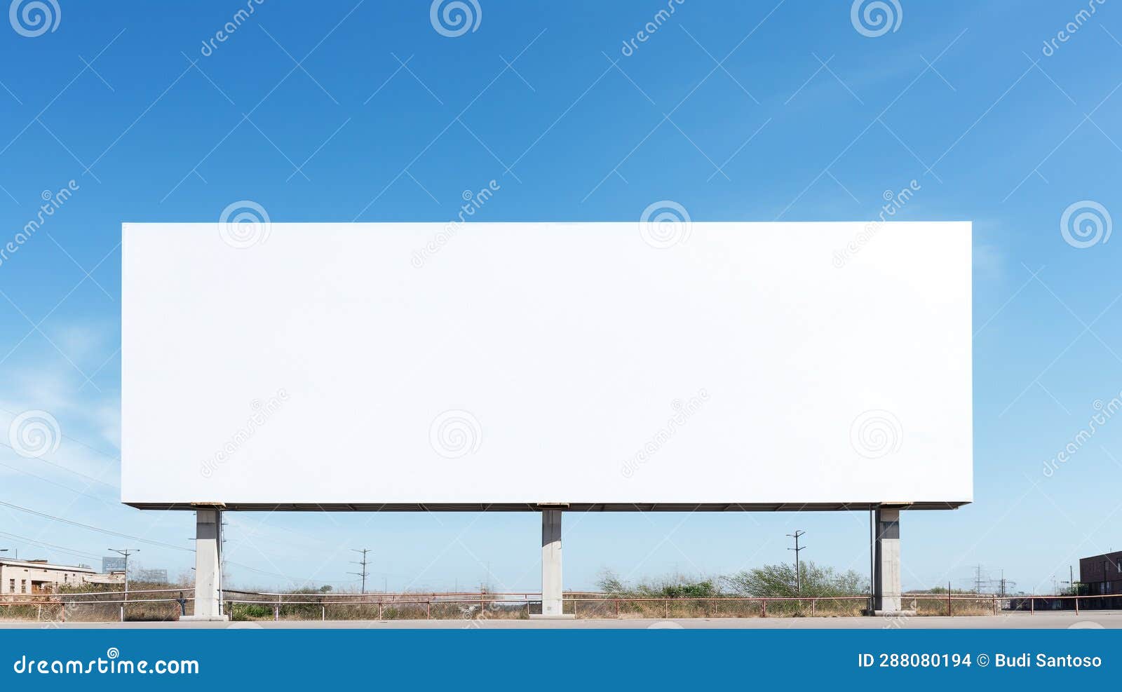 Empty Advertising Panel Generative AI Stock Illustration - Illustration ...