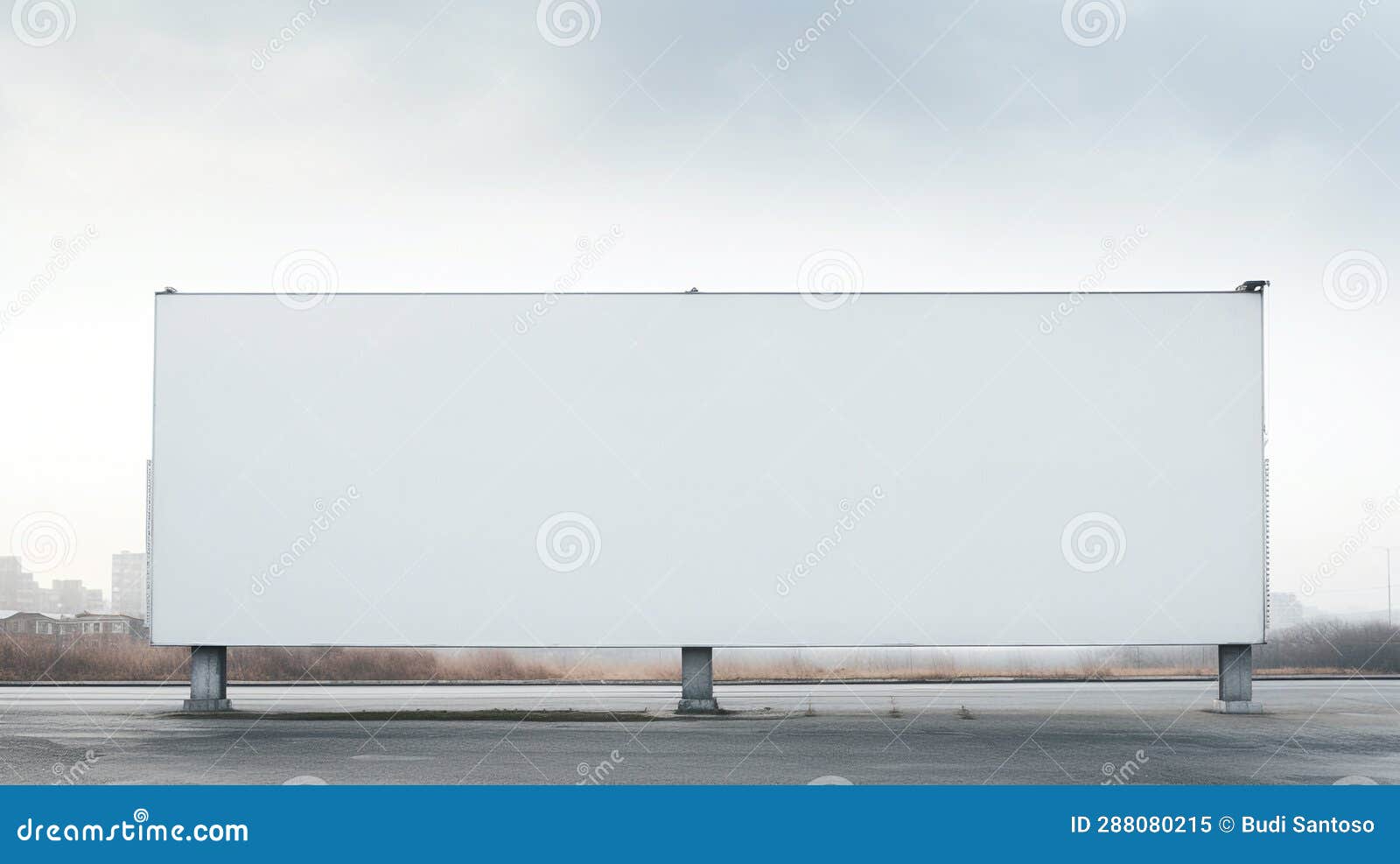 Empty Advertising Panel Generative AI Stock Illustration - Illustration ...