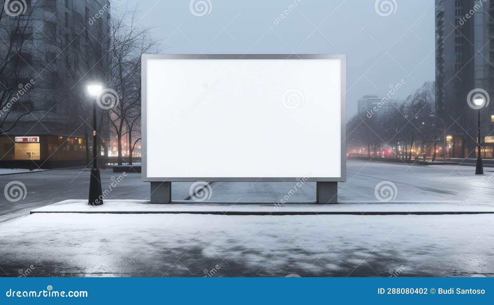 Empty Advertising Panel Generative AI Stock Illustration - Illustration ...