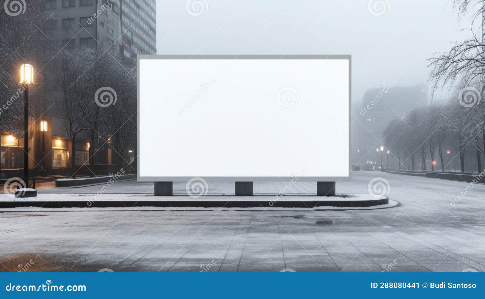 Empty Advertising Panel Generative AI Stock Illustration - Illustration ...