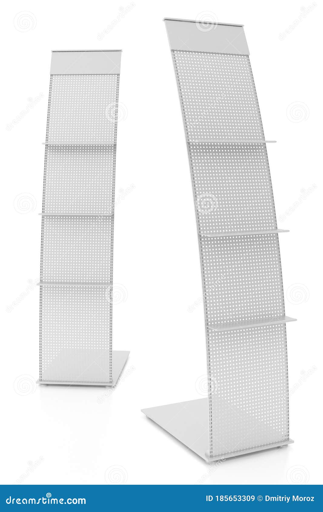 Empty Advertising Stand with Shelves Stock Illustration - Illustration ...